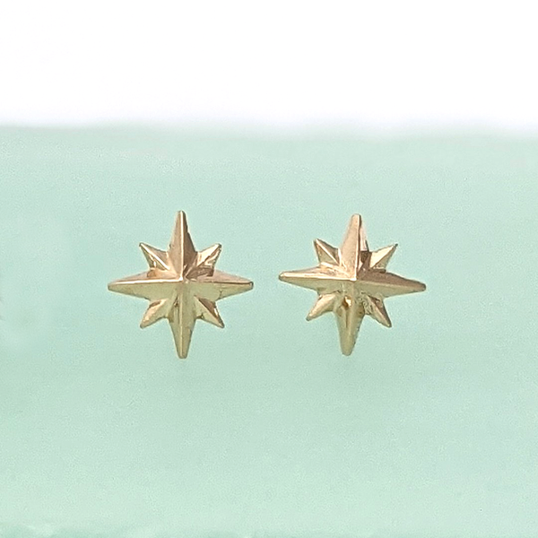 Compass Rose Post Earrings – Maggie Lee Designs