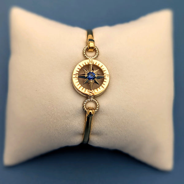 Compass Rose Classic 14K Gold Bangle Bracelet – Maggie Lee Designs